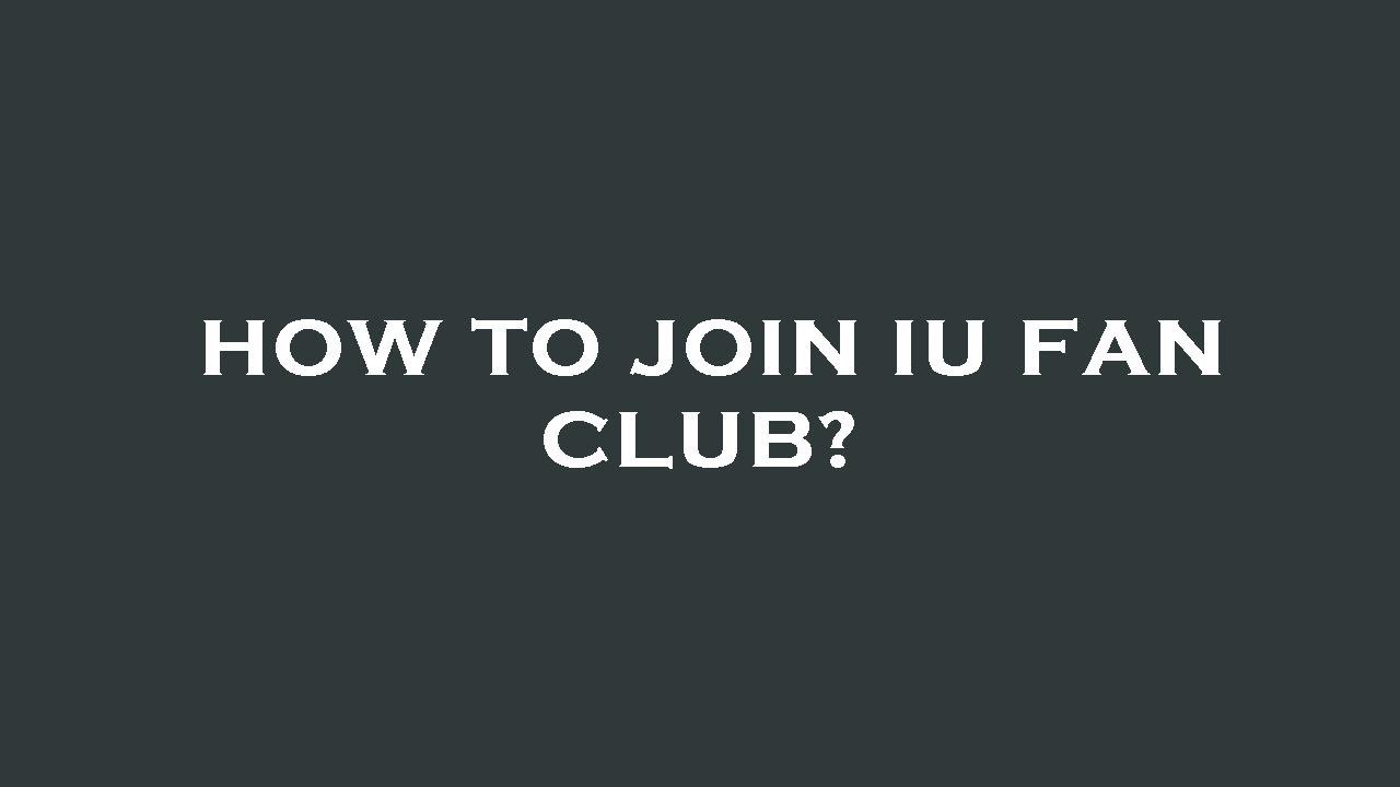 How to join iu fan club? - YouTube