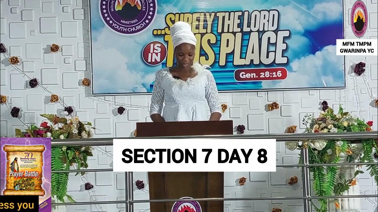 MFM 70 Days Prayer And Fasting 2023 SECTION 7 DAY 8 - YouTube