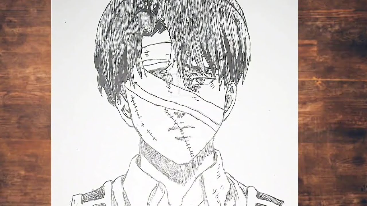 How to draw levi Ackerman full tutorial video - YouTube