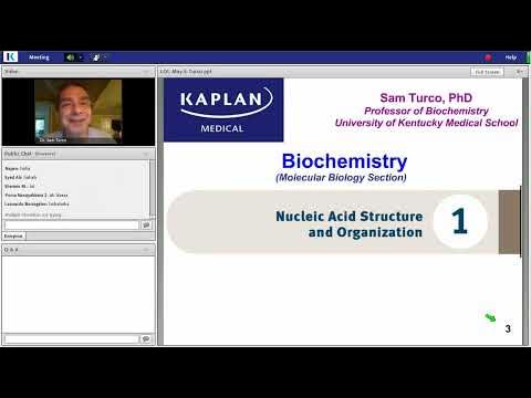 1st Lecture Kaplan Step 1 CA Biochemistry & Medical Genetics Turco Jan ...