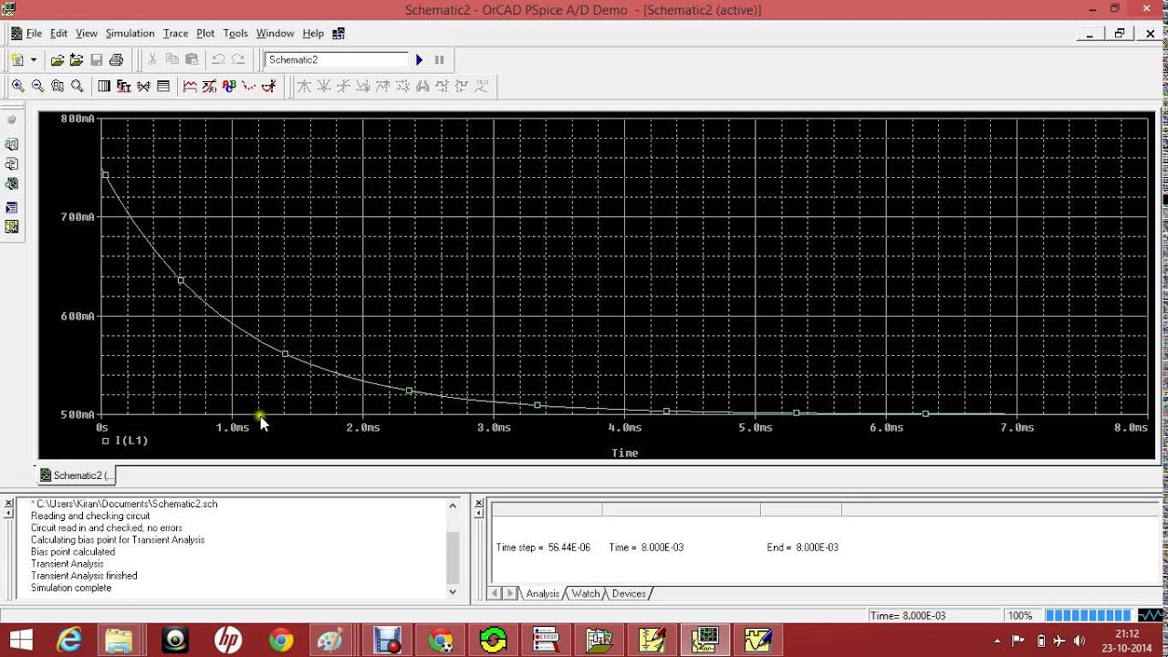 PSPICE simulation of RLC circuit -Part 2 - YouTube