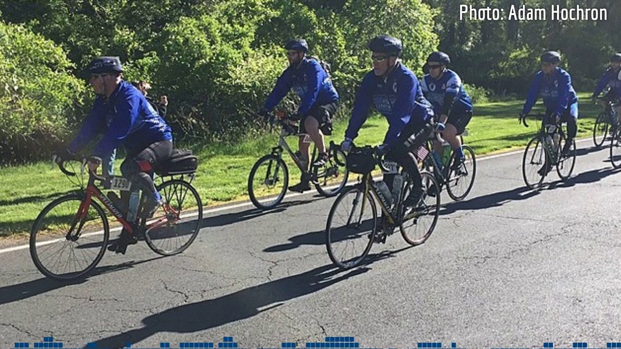 Police officers bike ride to Washington DC - YouTube