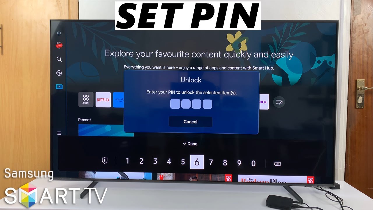 How To Set PIN On Samsung Smart TV - YouTube