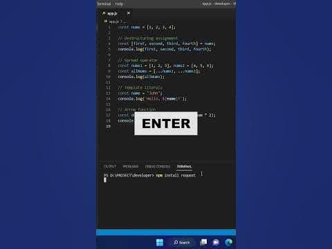 How to Use NPM and Node.js to Run Your JavaScript Code ?In VsCode #webdevelopment #npm #nodejs ...