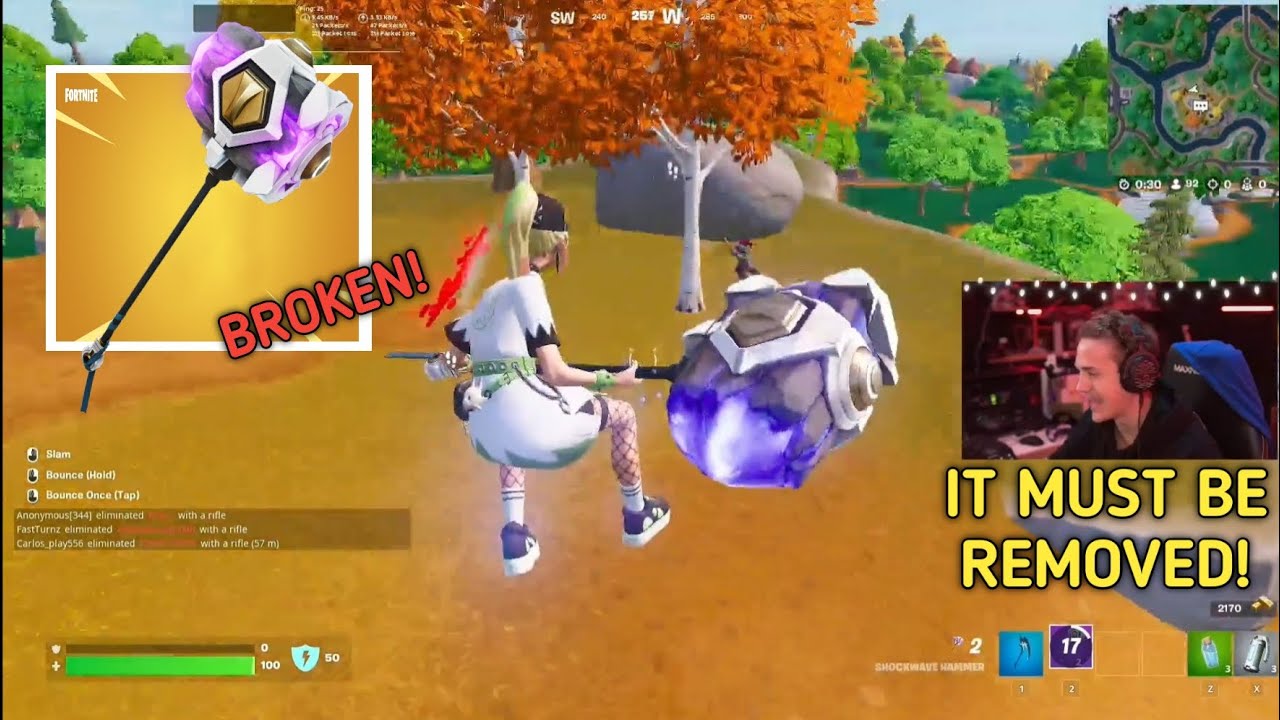 Ninja Shows How Broken Hammer Shockwave Is - YouTube