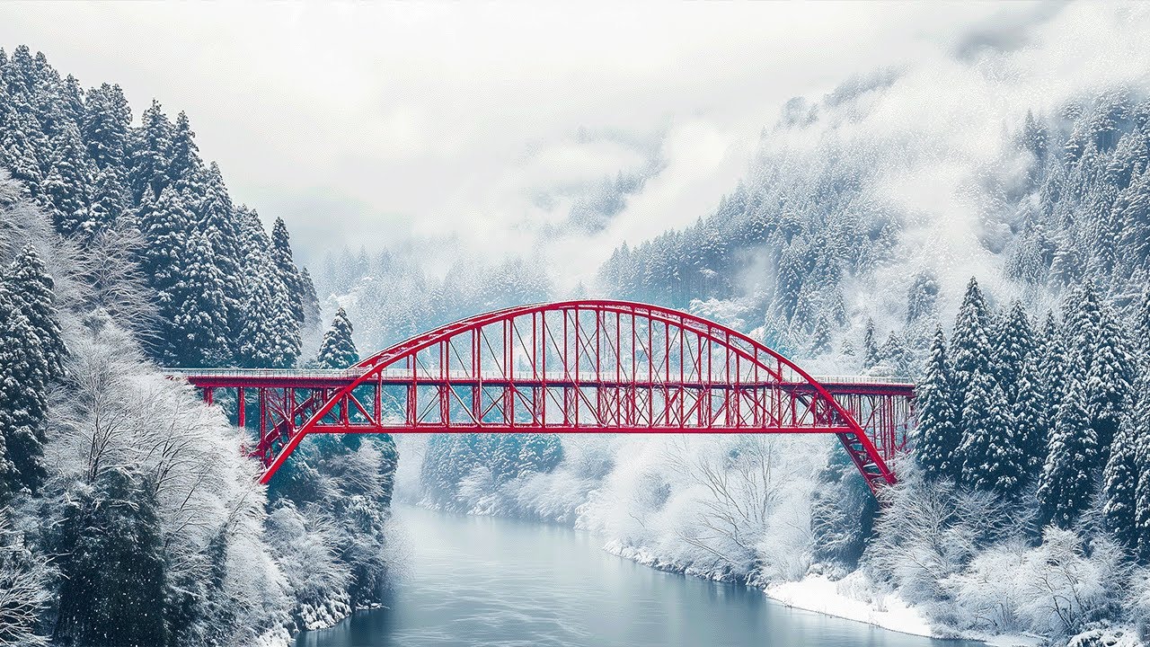 Snowy Serenity ️ Beautiful Winter Scenery with Stress Relief Tunes - YouTube