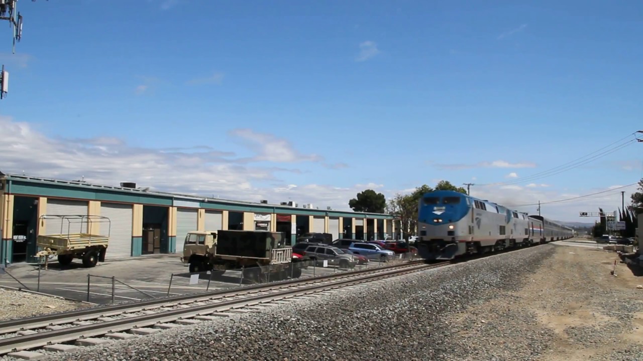 HD 1080p- The Three Amtrak Long Distance Trains in the Los Angeles ...