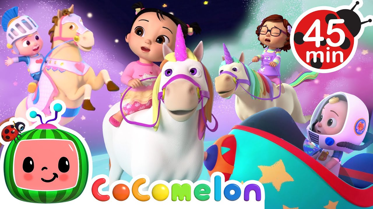 Kids Play Pretend Songs Magical Pony Ride + Unicorn Song MORE CoComelon ...