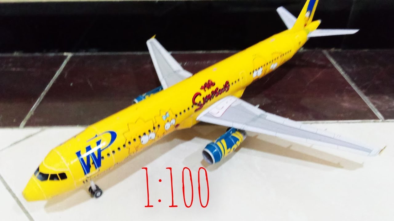 Western Pacific Airlines "The Simpsons" Airbus A321-200 Paper Model ...