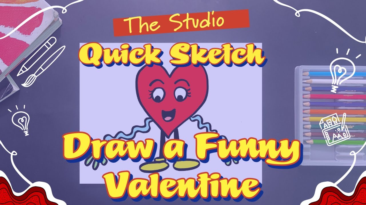 How to Draw a Funny Valentine| Easy Valentine's Day Art for Kid's ...