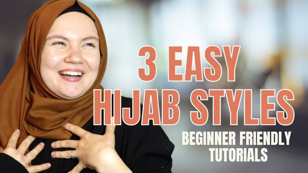 3 Easy and Beautiful Hijab Tutorials for Every Day 2022 [Styling Jersey ...