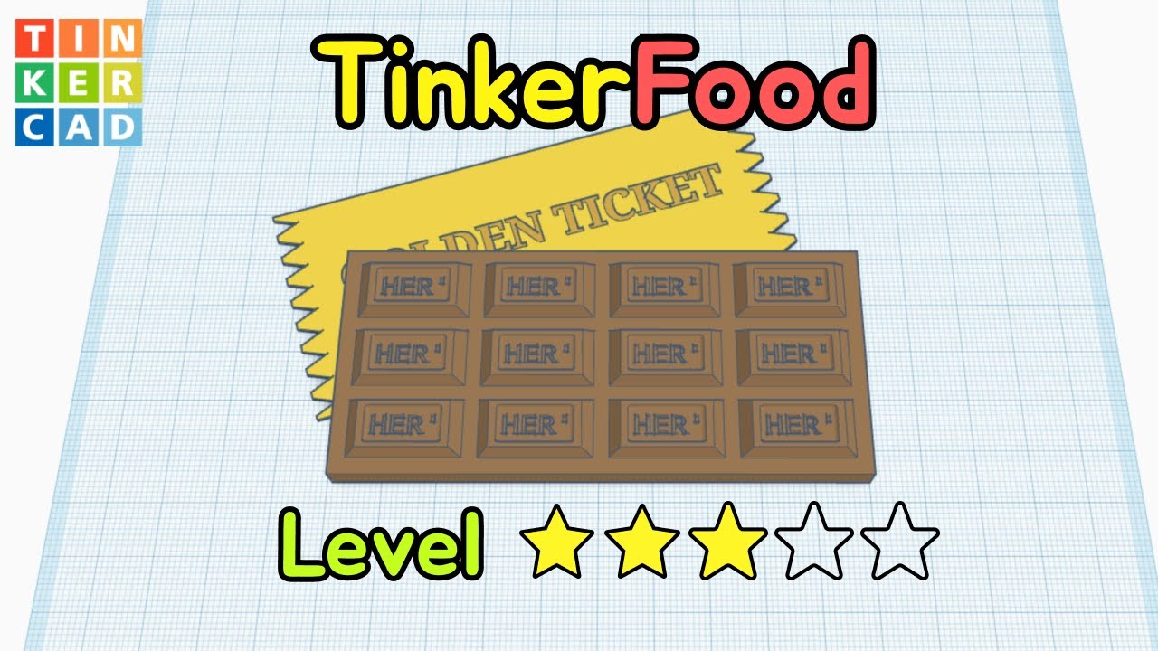 119) Her Chocolate - Tinkerfood | How to 3D modeling with Tinkercad ...