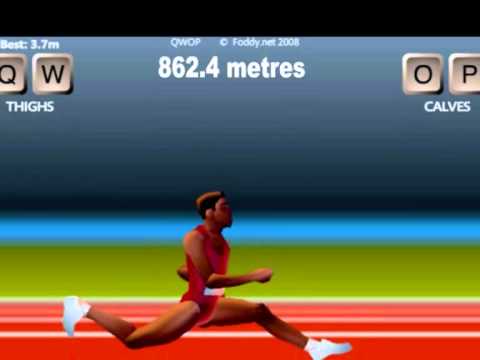 qwop world record 862.4 metres wmv - YouTube