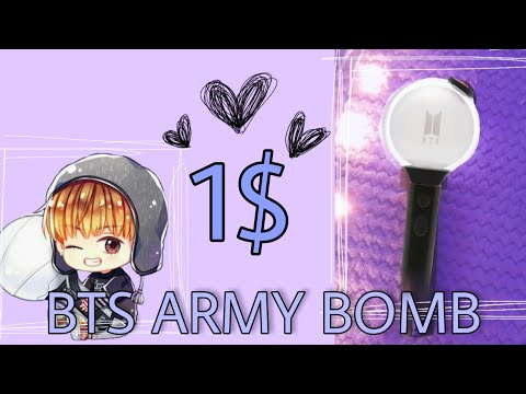 BTS DIY | Make Your own BTS ARMY Bomb In Just 1 $ | BTS Merchandise | Divi Kworld #armybomb #btsdiy