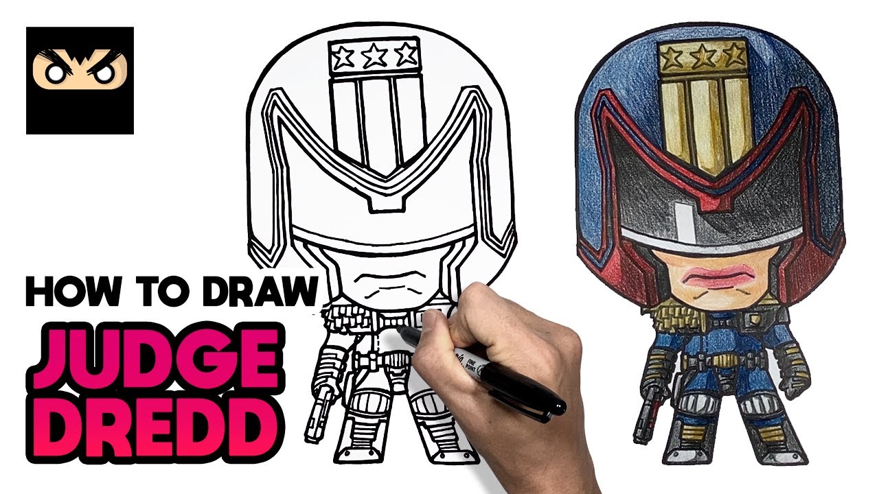 How to draw JUDGE DREDD/SYLVESTER STALLONE | JUDGE DREDD - 저지 드레드/실베스터 ...