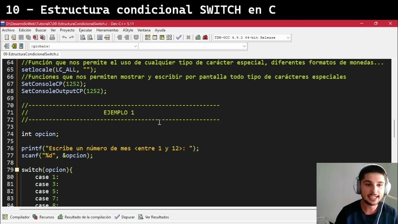 🤖 10 - ¡Operador condicional SWITCH en C! | ©️ Tutorial Programación en C ©️ - YouTube