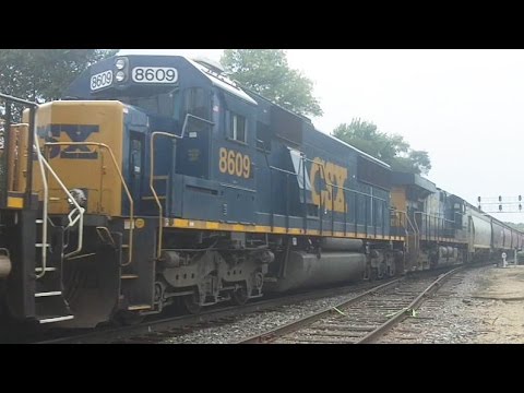 BNSF 7447 w/ CSX 8609 (SD50-3), East Dubuque, IL - YouTube