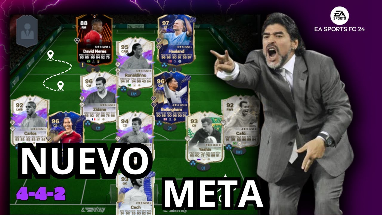 El nuevo meta: tácticas e instrucciones de formación 4-4-2 FC24 - YouTube