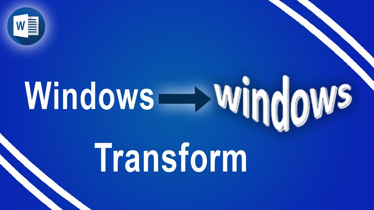 How to transform in ms word || Smartology Hub - YouTube
