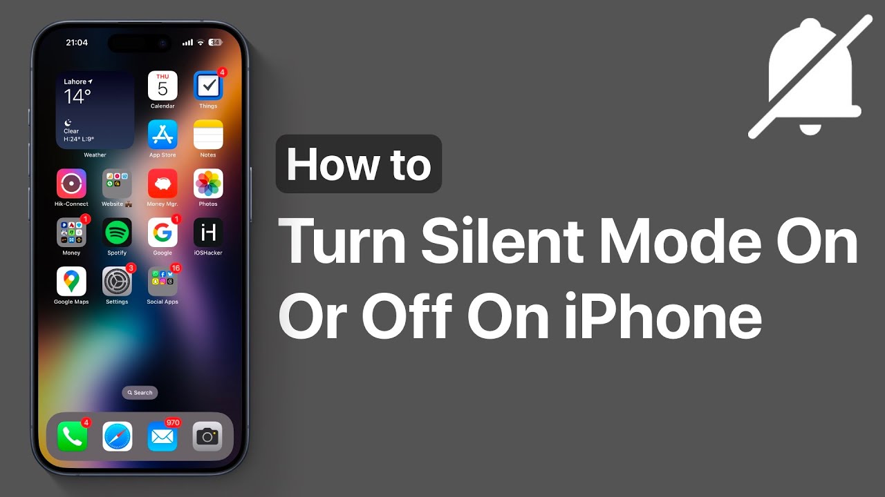 How To Turn Silent Mode On Or Off iPhone 16 And iPhone 15 - YouTube