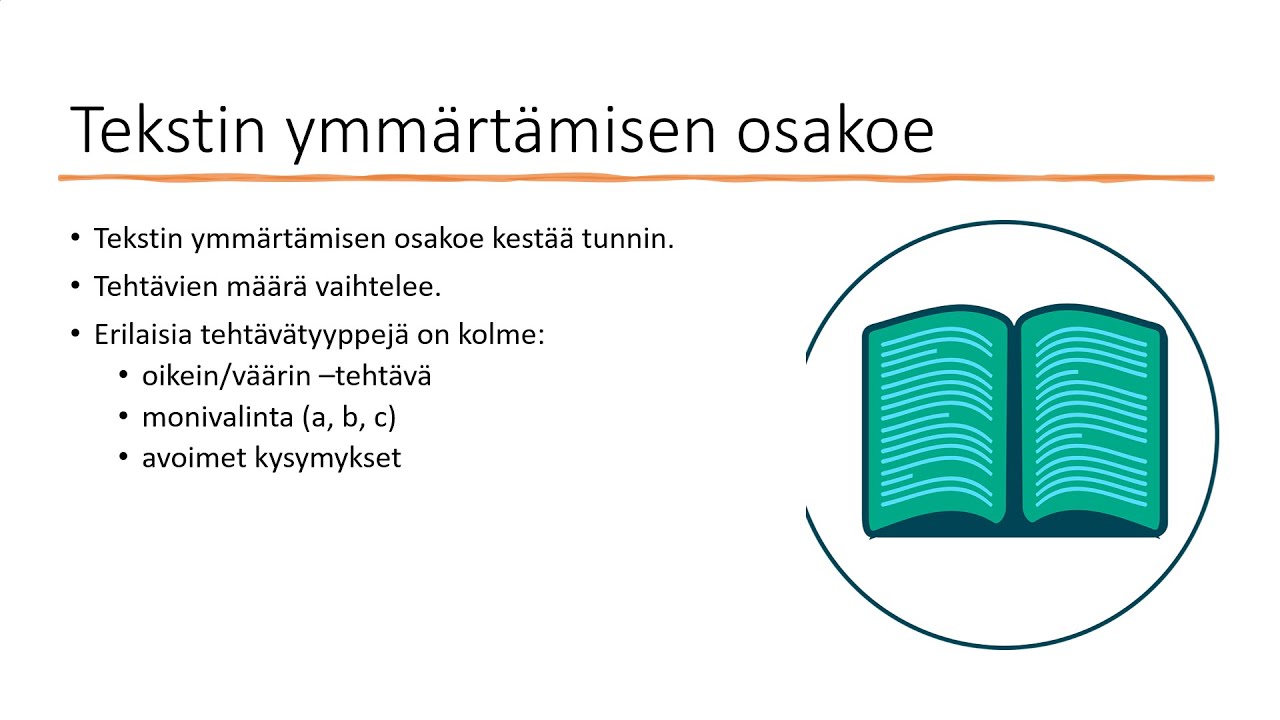 YKI-treenit, tekstin ymmärtäminen, osa 1 - YouTube