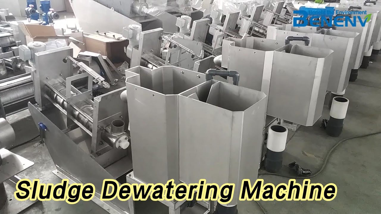 Automatic Sludge Dewatering Machine Screw Press 1T/h For Blue Algae ...