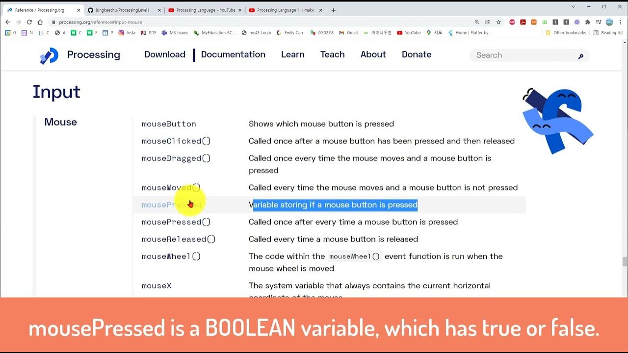 Processing Language 12: mouse interaction (mousePressed) - YouTube