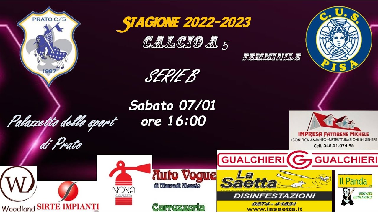 PRATO CALCIO A 5 VS CUS PISA (LIVE STREAMING) - YouTube