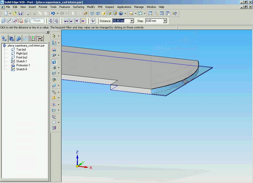 tutorial solid edge 08 feature 3d - YouTube