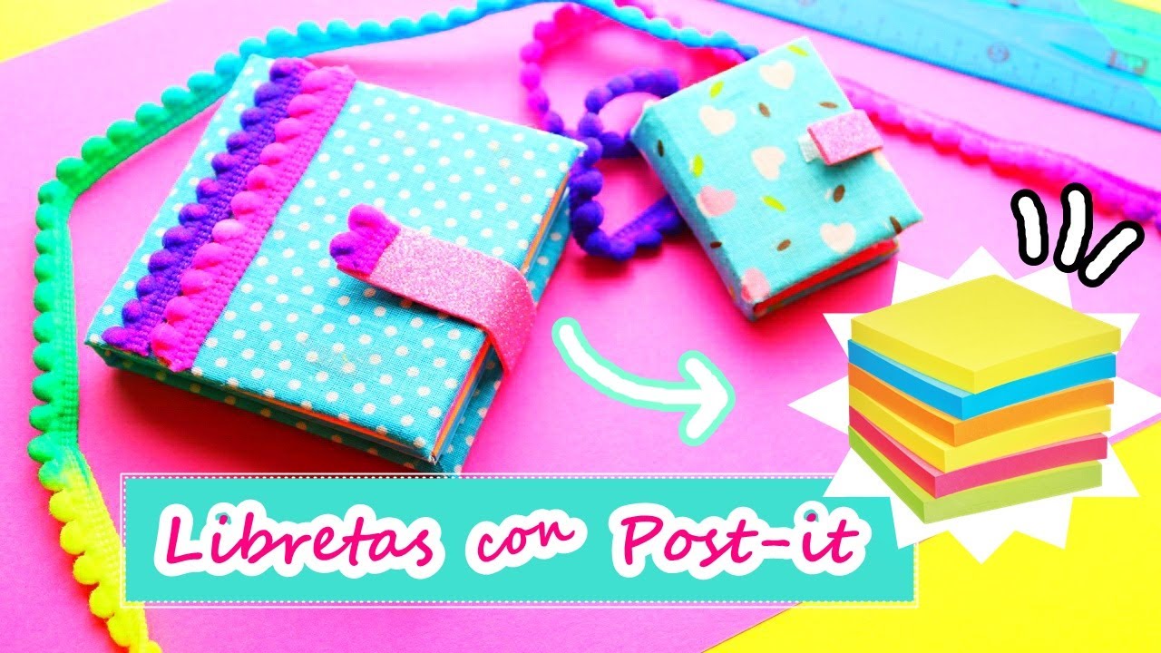 MINI LIBRETAS CON POST-IT | Regreso a Clases 2020 - YouTube