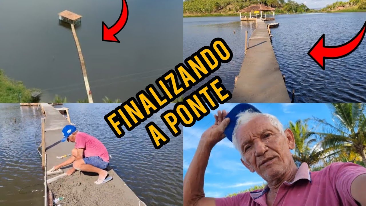 OLÁ PESSOAL AGORA ESTÁ FALTANDO MUITO POUCO PARA TERMINAMOS A PONTE JÁ ESTOU CHEGANDO NO FINAL ...