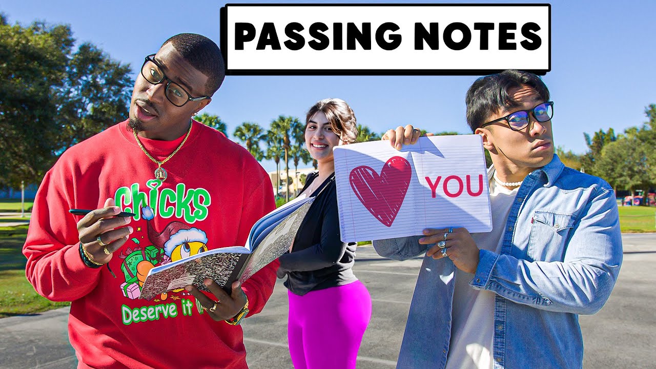 Picking Up Girls Passing Notes 📝 - YouTube