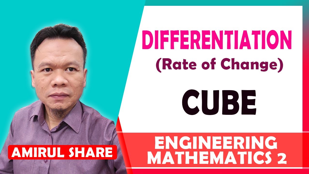 (Cube) APPLICATION OF DIFFERENTIATION - RATE OF CHANGE - YouTube