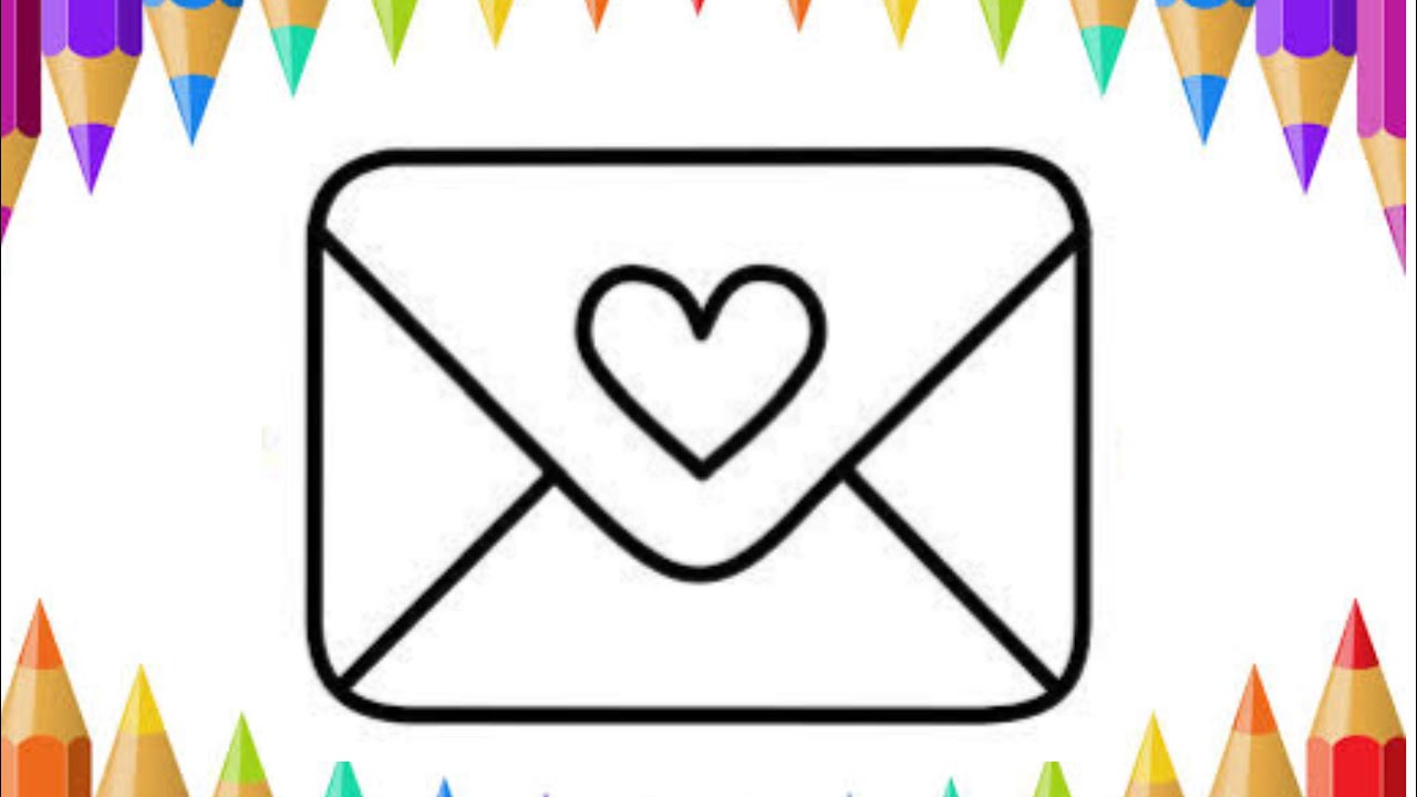 How to draw a letter step by step || Letter envelope drawing || How to ...