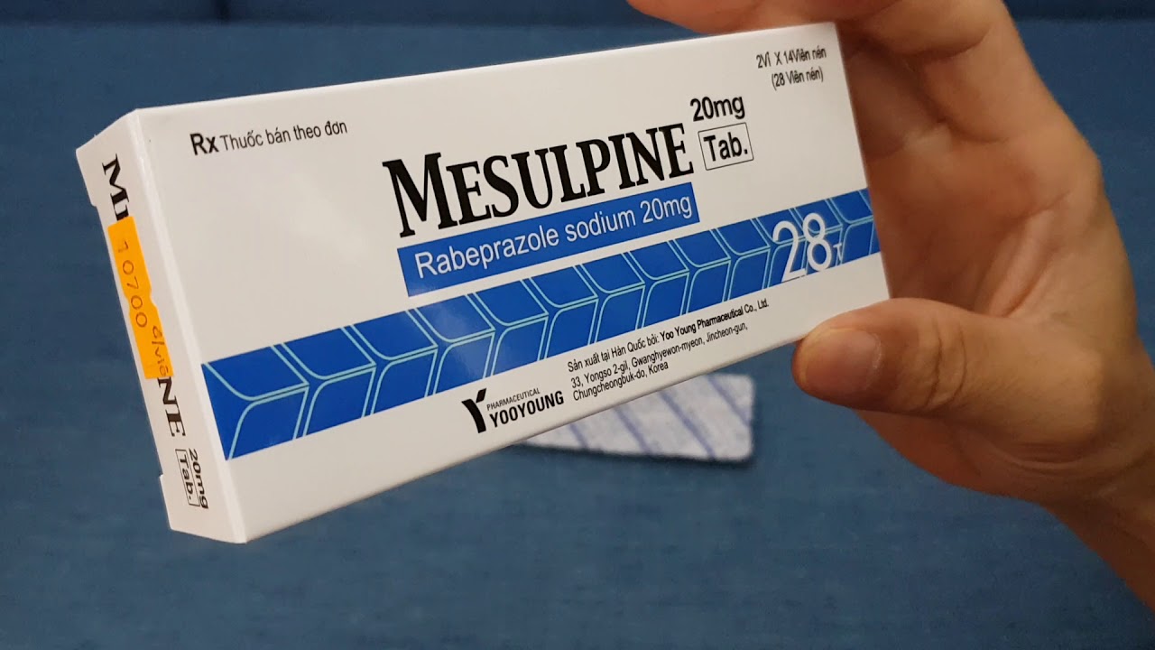 Mesulpine 20mg Rabeprazole sodium 20mg, trị bệnh dạ dày! - YouTube