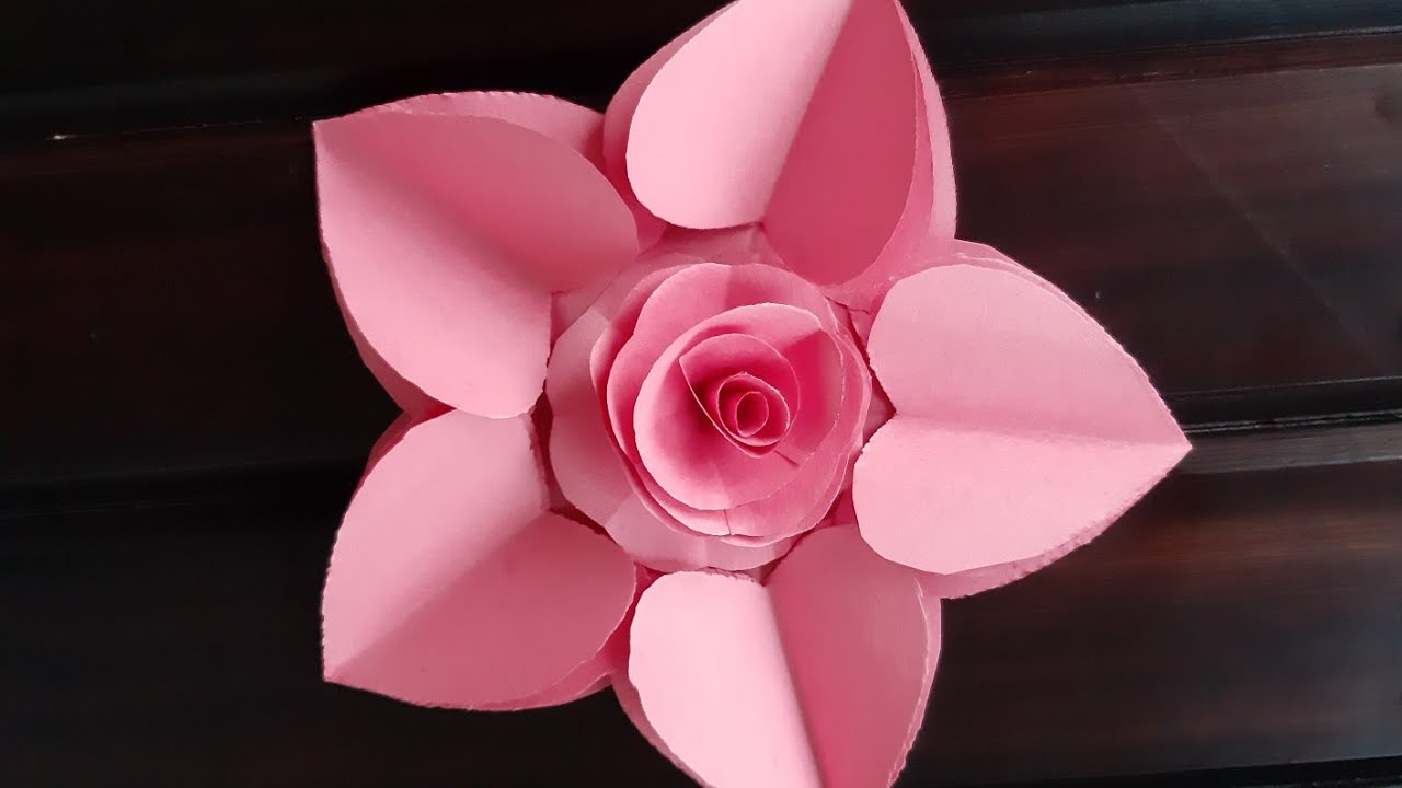 Beautiful Rose color Paper Wall Hanging |Paper Craft For Home ...