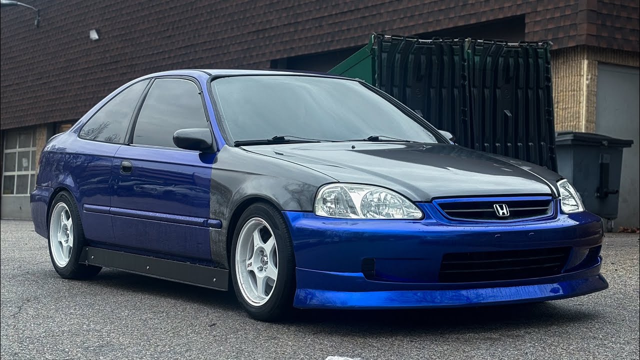 Wrapped my rice bucket civic! (Looks amazing) - YouTube