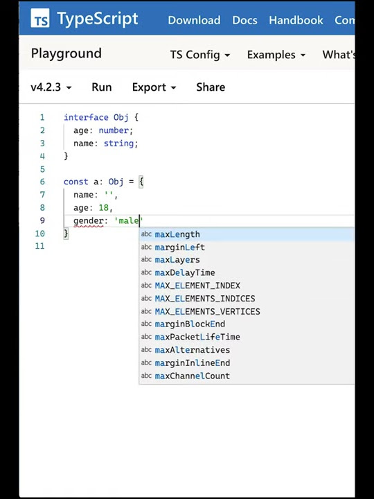 #3 interface object | TypeScript | Frontend | Take it easy #shorts - YouTube