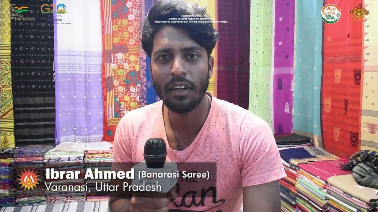 Ibrar Ahmed Ji, a skilled Divyangjan artisan creating beautiful Banarasi sarees - YouTube