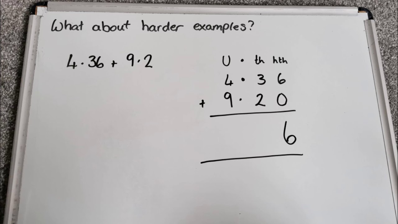 Addition With Decimals Using Chimney Sum Method YouTube Addition With Decimals Using Chimney Sum Method YouTube