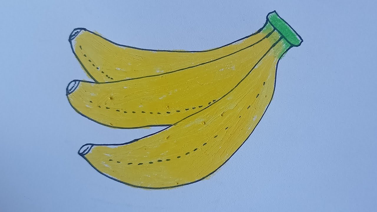 How to draw bananas /រៀនគូររូបផ្លែចេក - YouTube