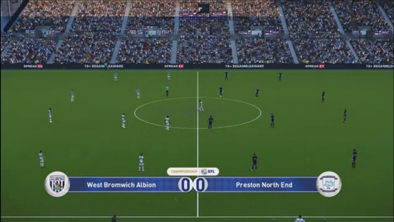 West Bromwich vs Preston | EFL Championship Live Match | PES 2021 ...