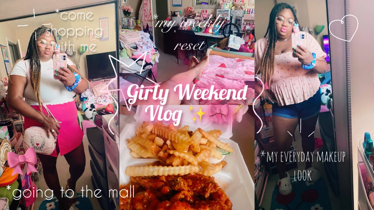 GIRLY WEEKEND VLOG 🎀🛍️💫 {come shopping with me, dollar tree finds ...