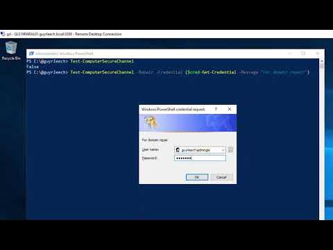 Reset Computer Domain Membership using PowerShell Test ...