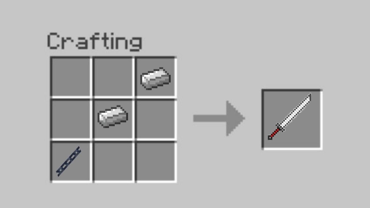 How To Make A Katana In Minecraft - YouTube