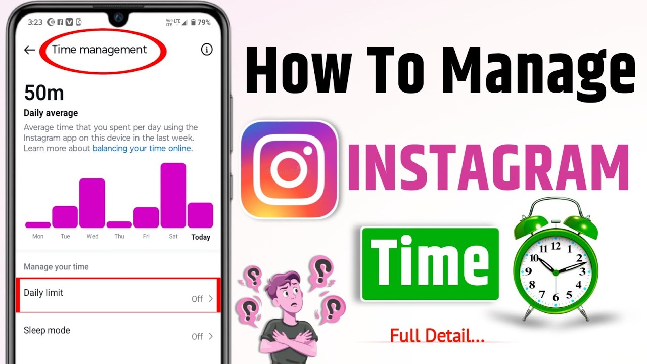 how to set daily time limit on instagram | how to manage instagram time ...