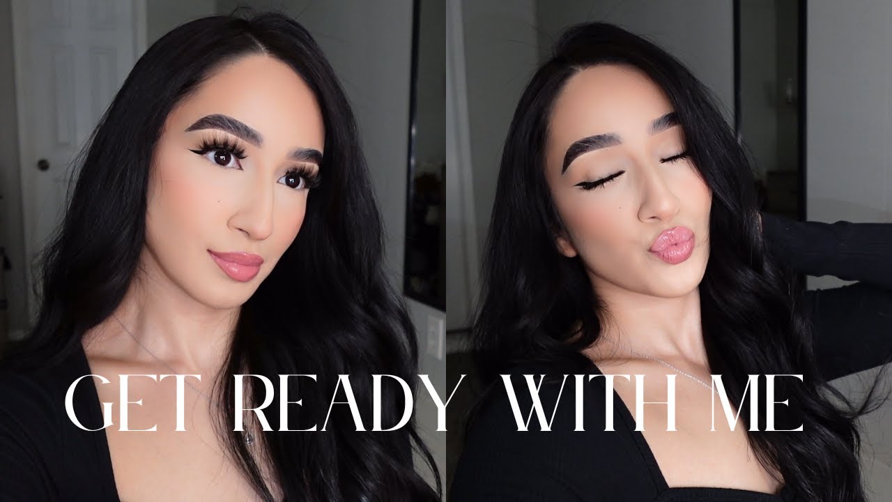 GRWM | GLAM MAKEUP TUTORIAL | PRODUCTS I USE + TRYING VIRAL ...