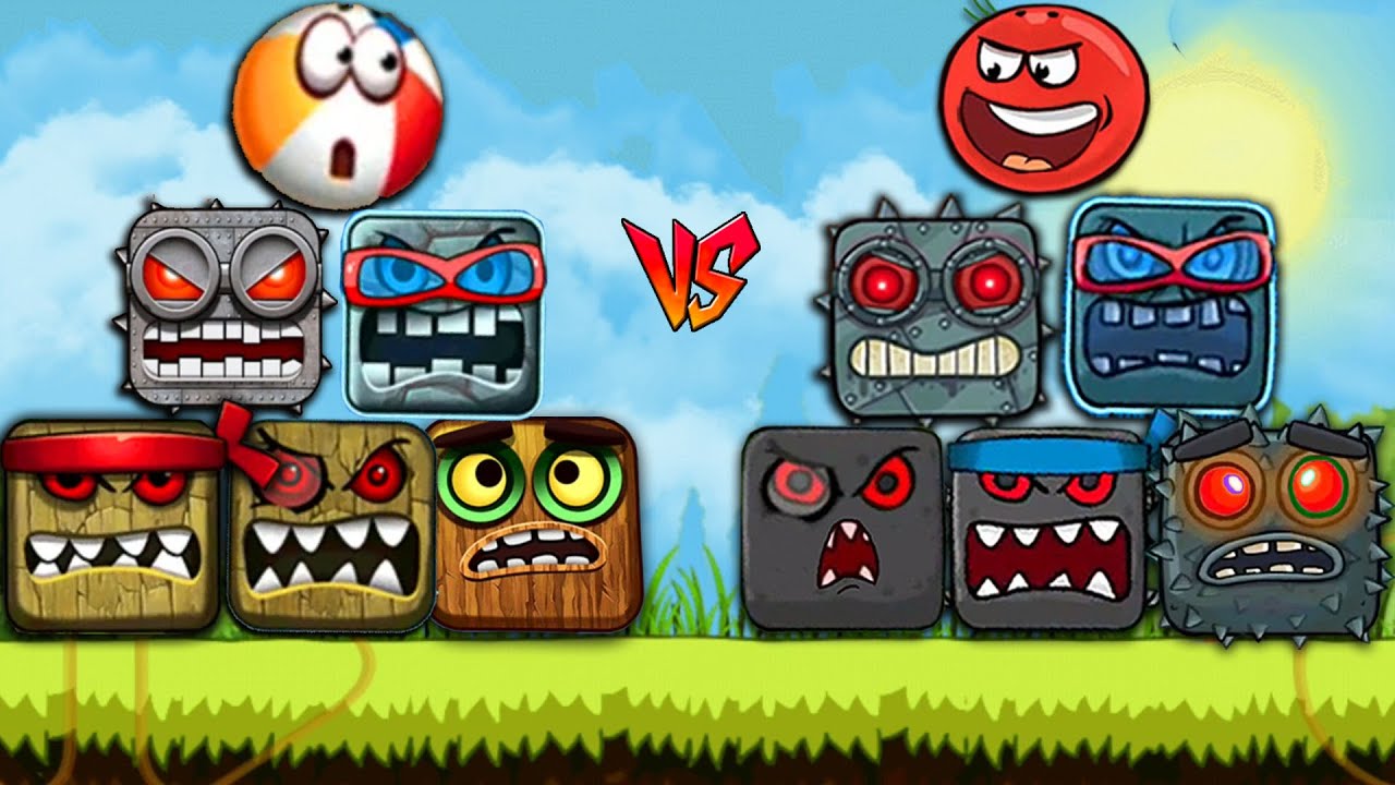 Red Ball 4 All Bosses vs Ball Friend All Bosses Battle in All Volumes ...