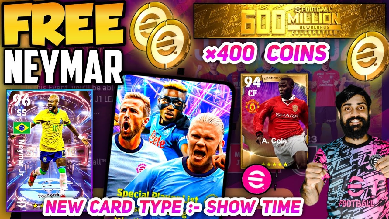 Free New Card Type Neymar In E-FOOTBALL 23😱| Free 400 Coins 🤑 | New ...
