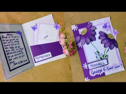 DIY Farewell Card for friends seniors | Easy Farewell invitation card ...